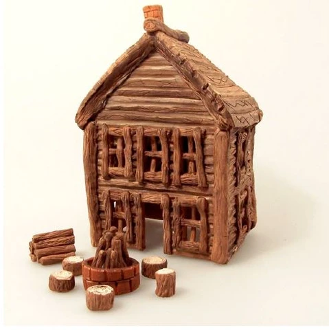 Activ-Clay Log Cabin ~ Project Designed by Carolyn Stearns