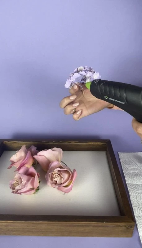 Shadow Box with Roses